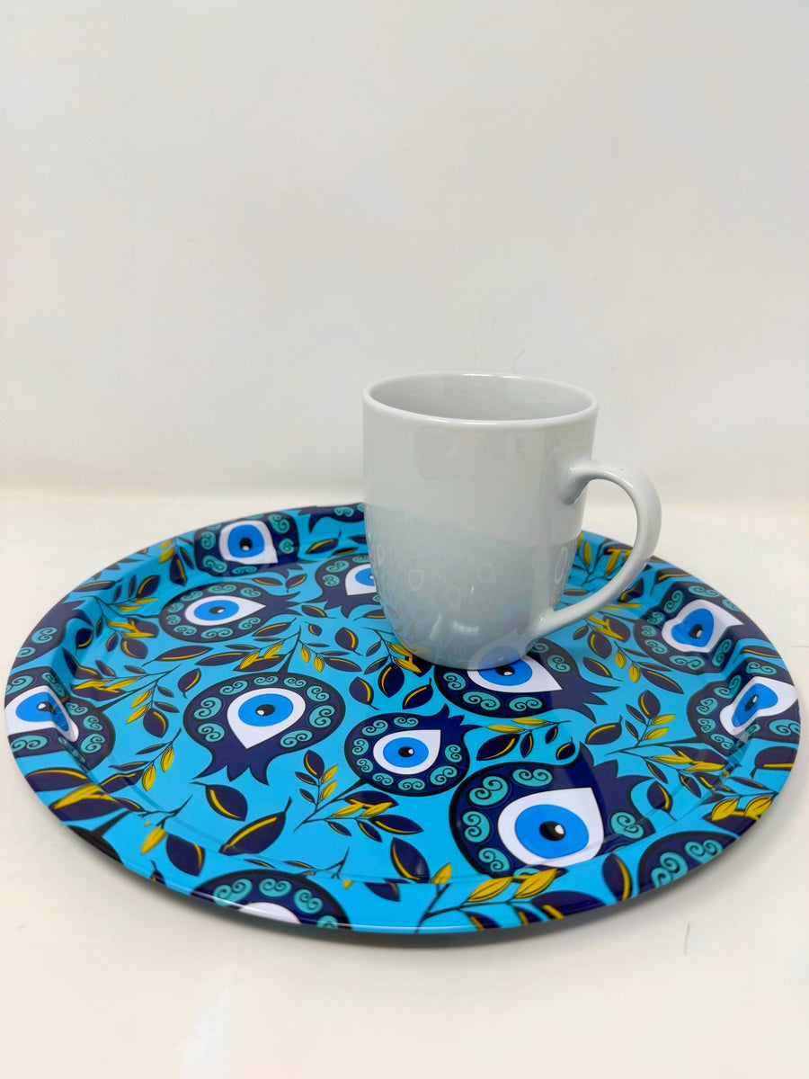 Evil Eye Design Round Tray(EERT) – Nai Gifts